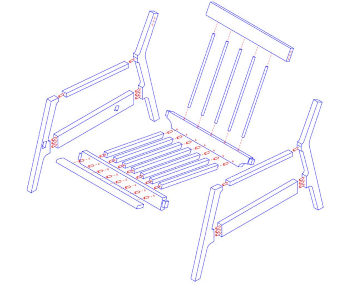 Mid Century Modern Lounge Chair Woodworking Plans and Guide - Etsy