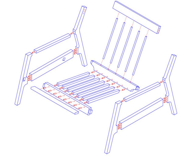 Mid Century Modern Lounge Chair Woodworking Plans and Guide - Etsy