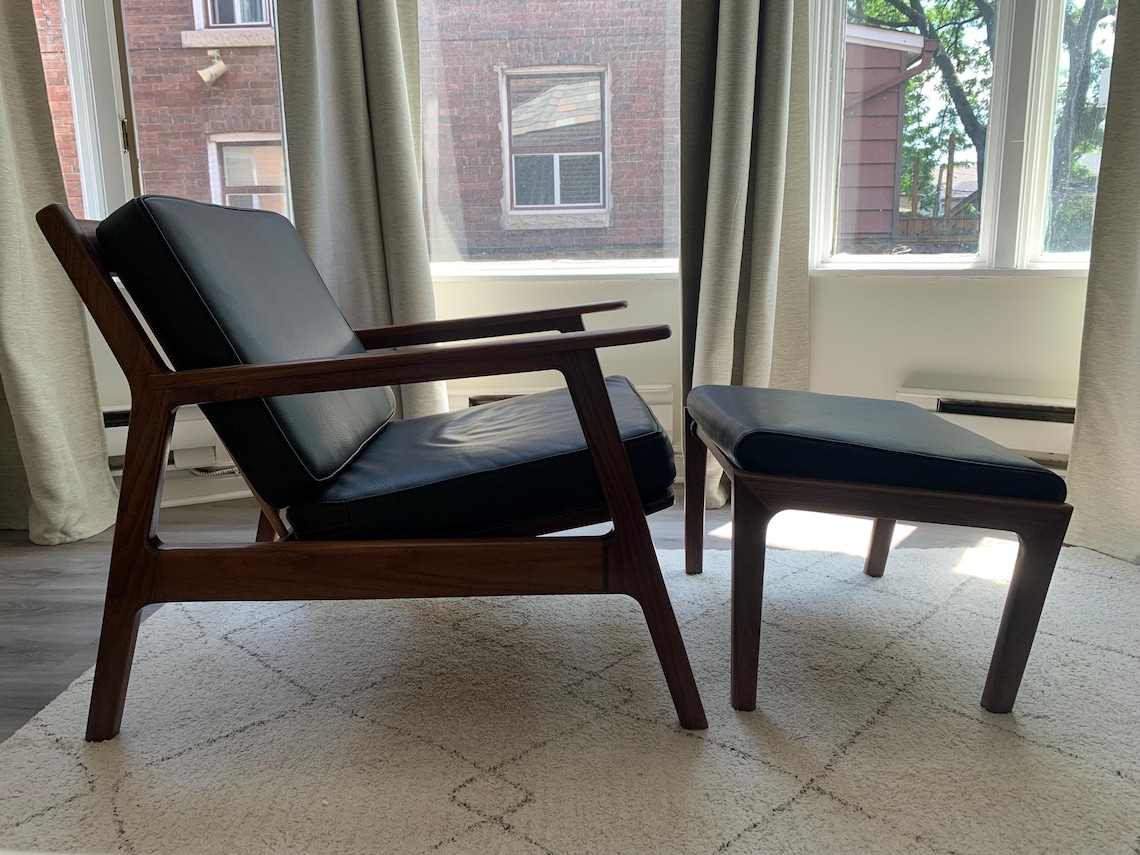 Mid Century Modern Footstool Woodworking Plans and Guide - Etsy