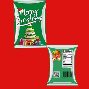 Christmas Chip Bag Template - Etsy