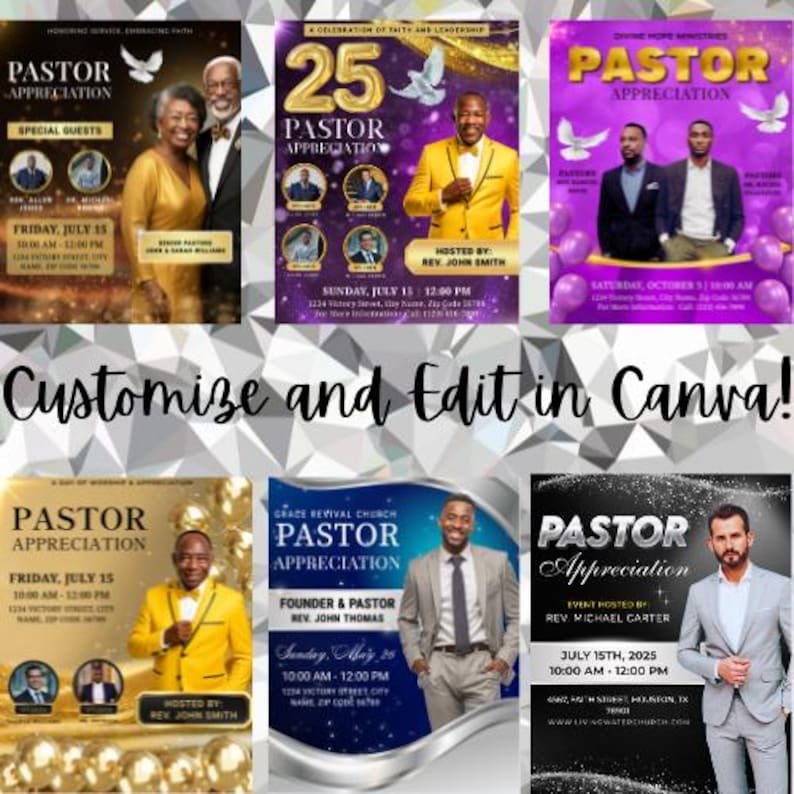 Church Flyer Template, Pastor Appreciation Flyer, Pastor Anniversary ...