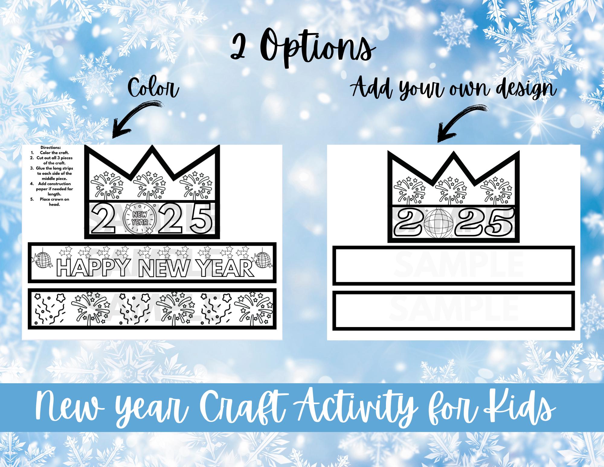 New Year 2025 Craft for Kids - Etsy