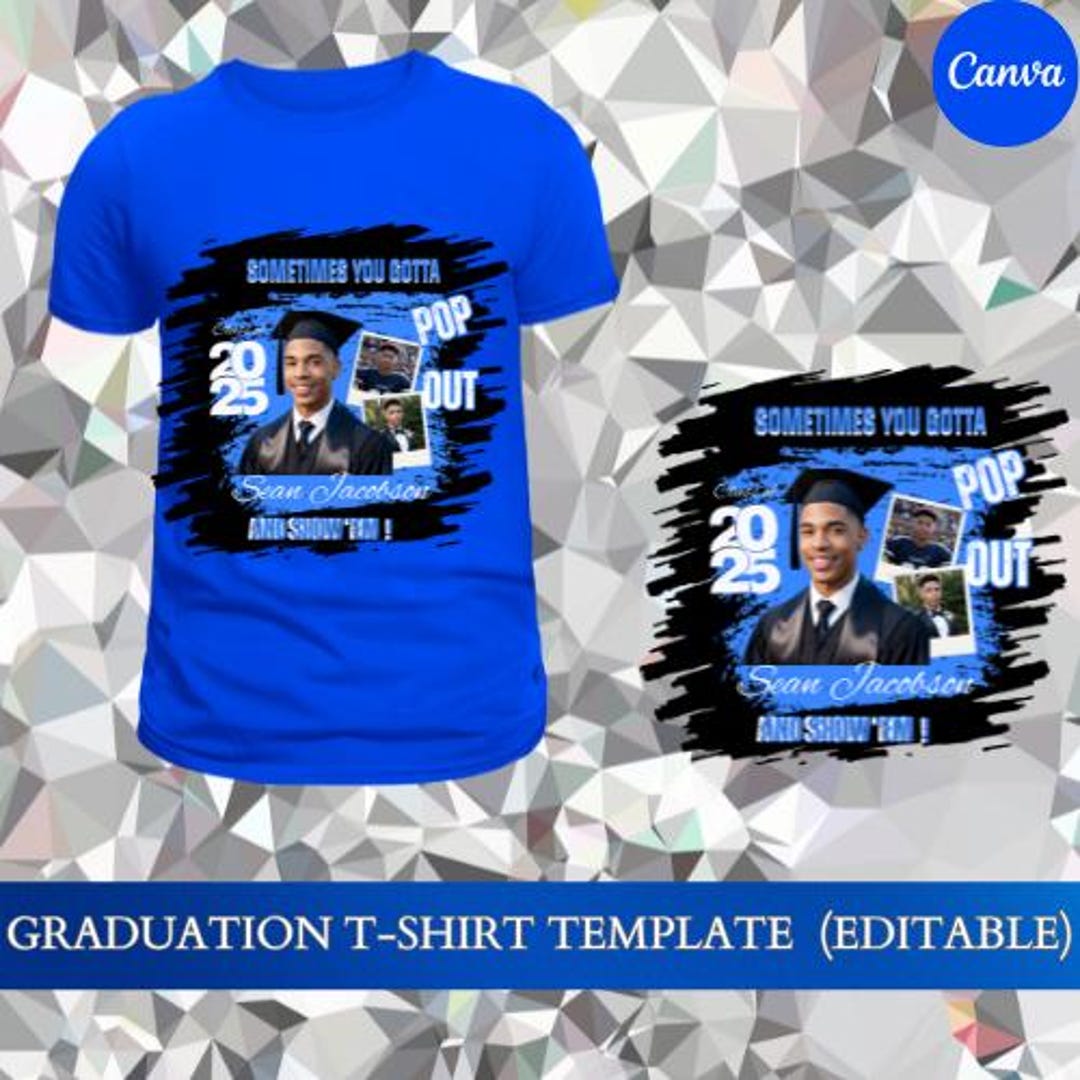 Graduation T- Shirt Template - Etsy