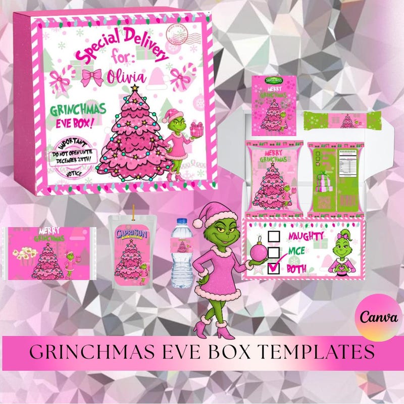 Pink Grinch Christmas Box - Etsy