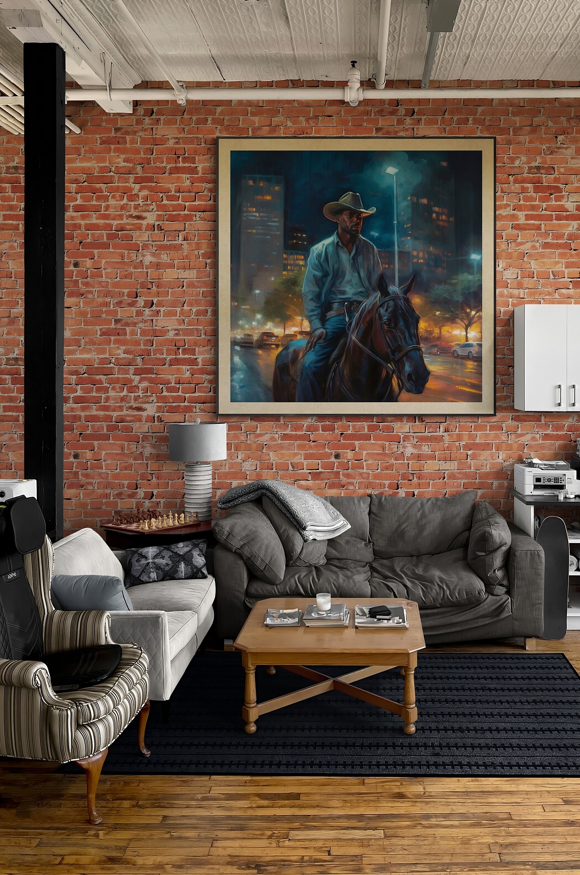 Urban Trails, New Age Cowboy, Cowboy Wall Art, Afro Cowboy, Modern Day ...
