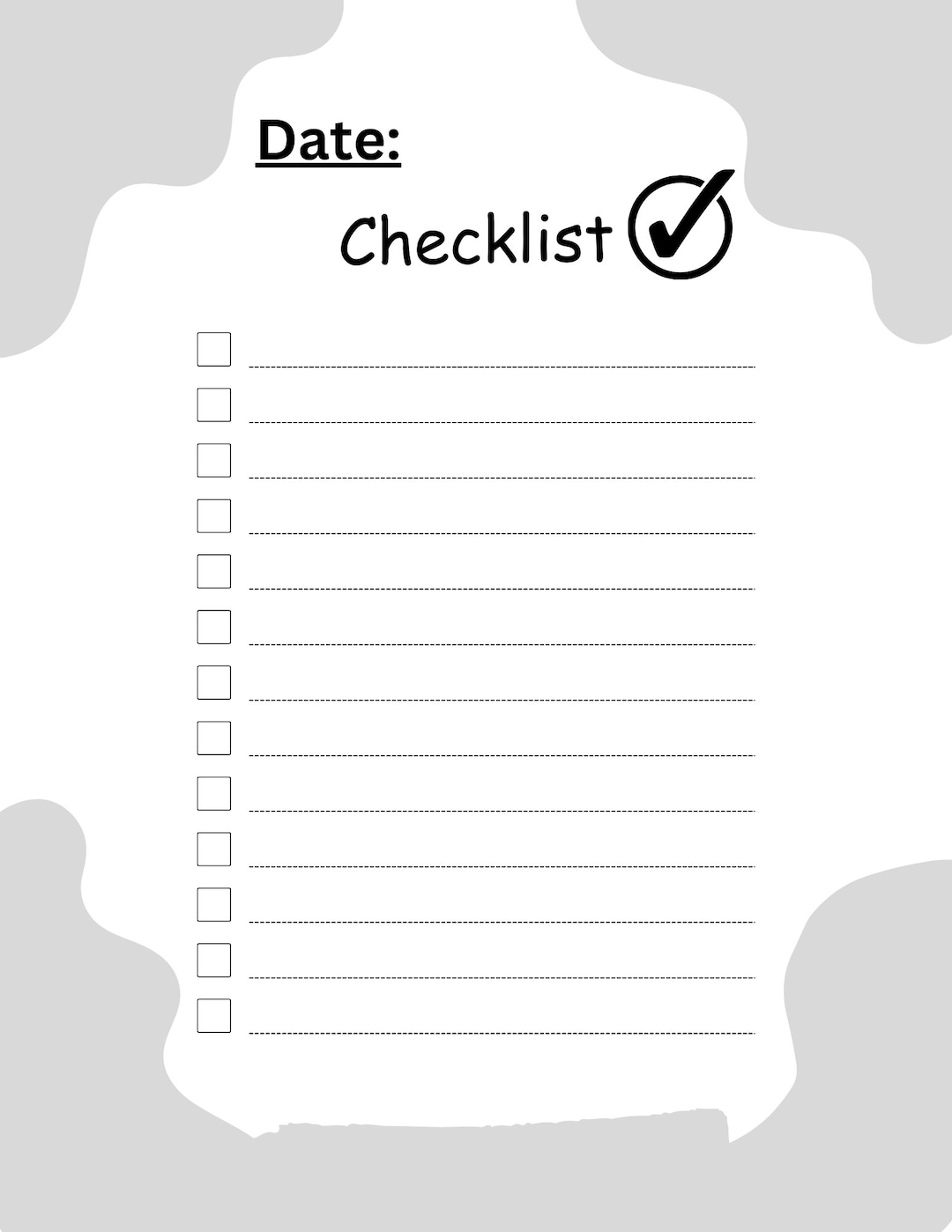 Checklist Multipurpose Checklist Checklist Template - Etsy Australia