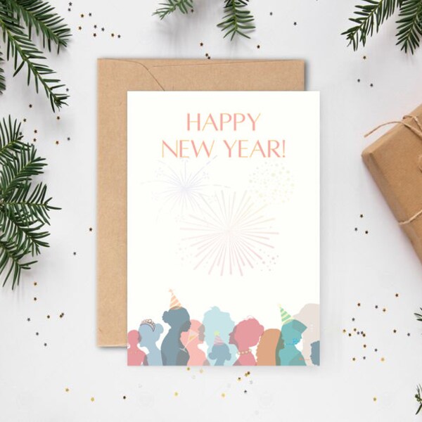 New Year Postcard - Etsy