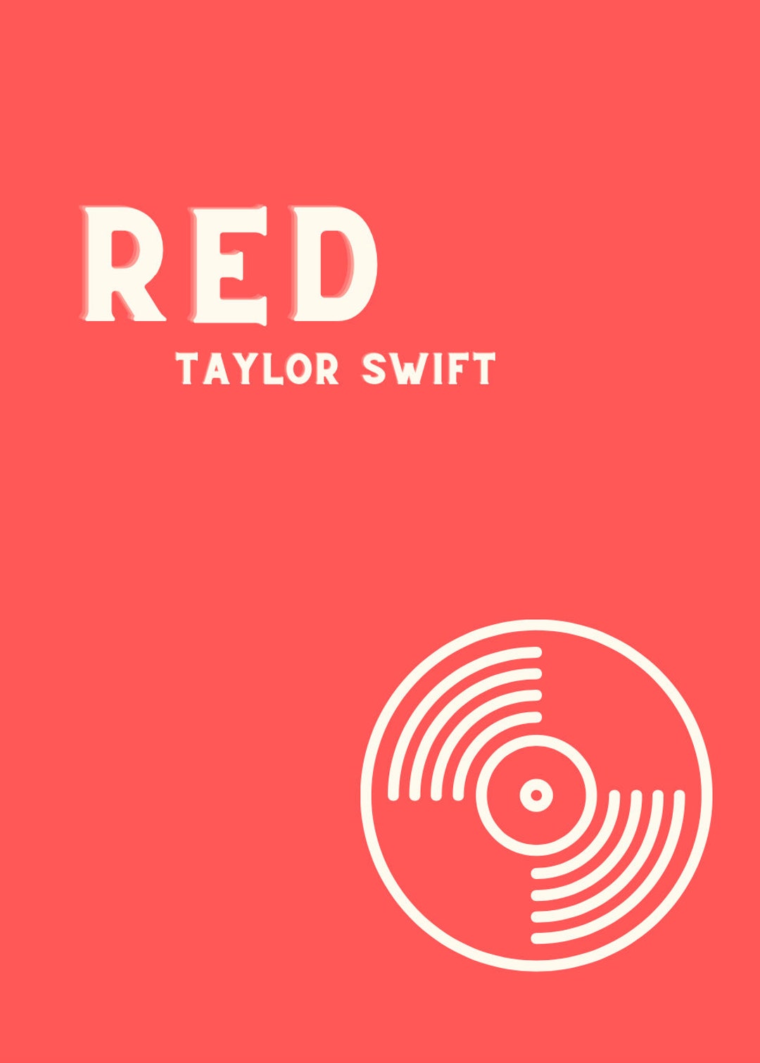 Taylor Swift Red Poster, Digital Download - Etsy