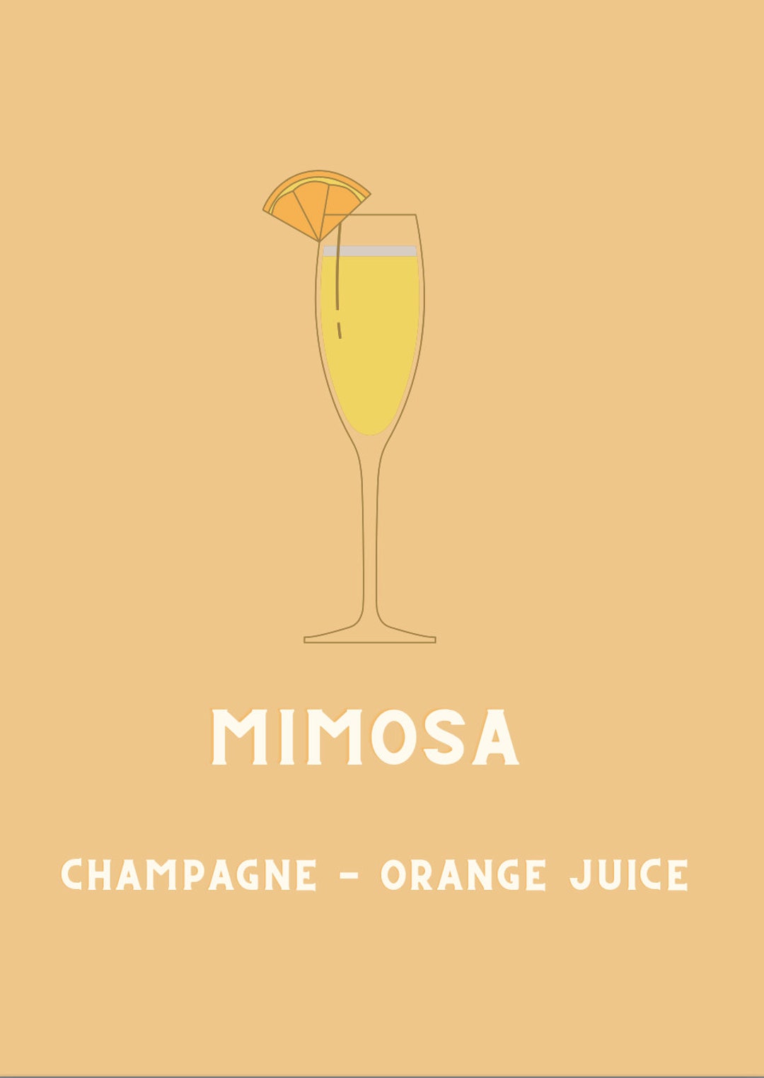 Mimosa Poster, Cocktail Poster, Digital Download - Etsy