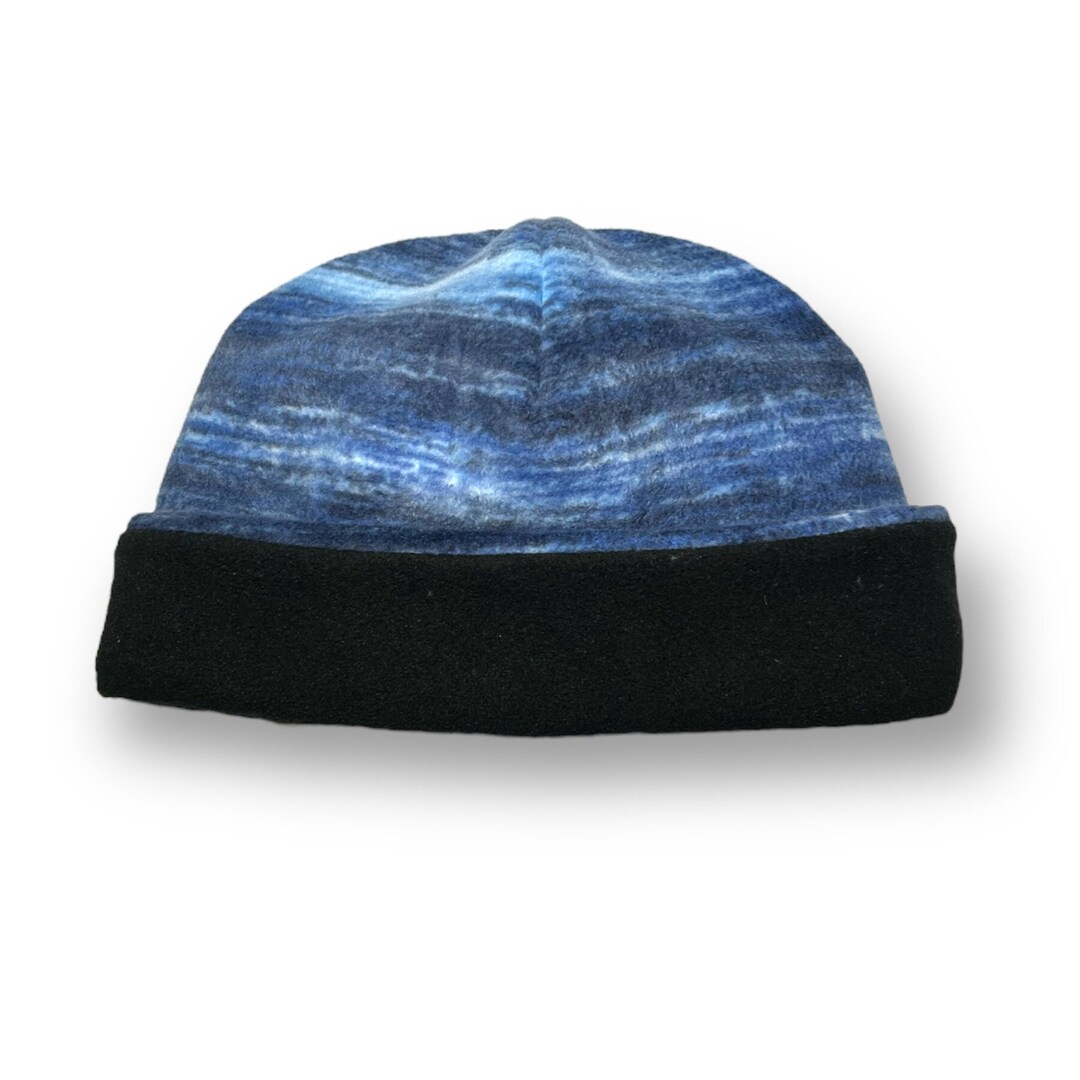 Fleece Beanie Blue Winter Hat Gift for Skier Gift for - Etsy
