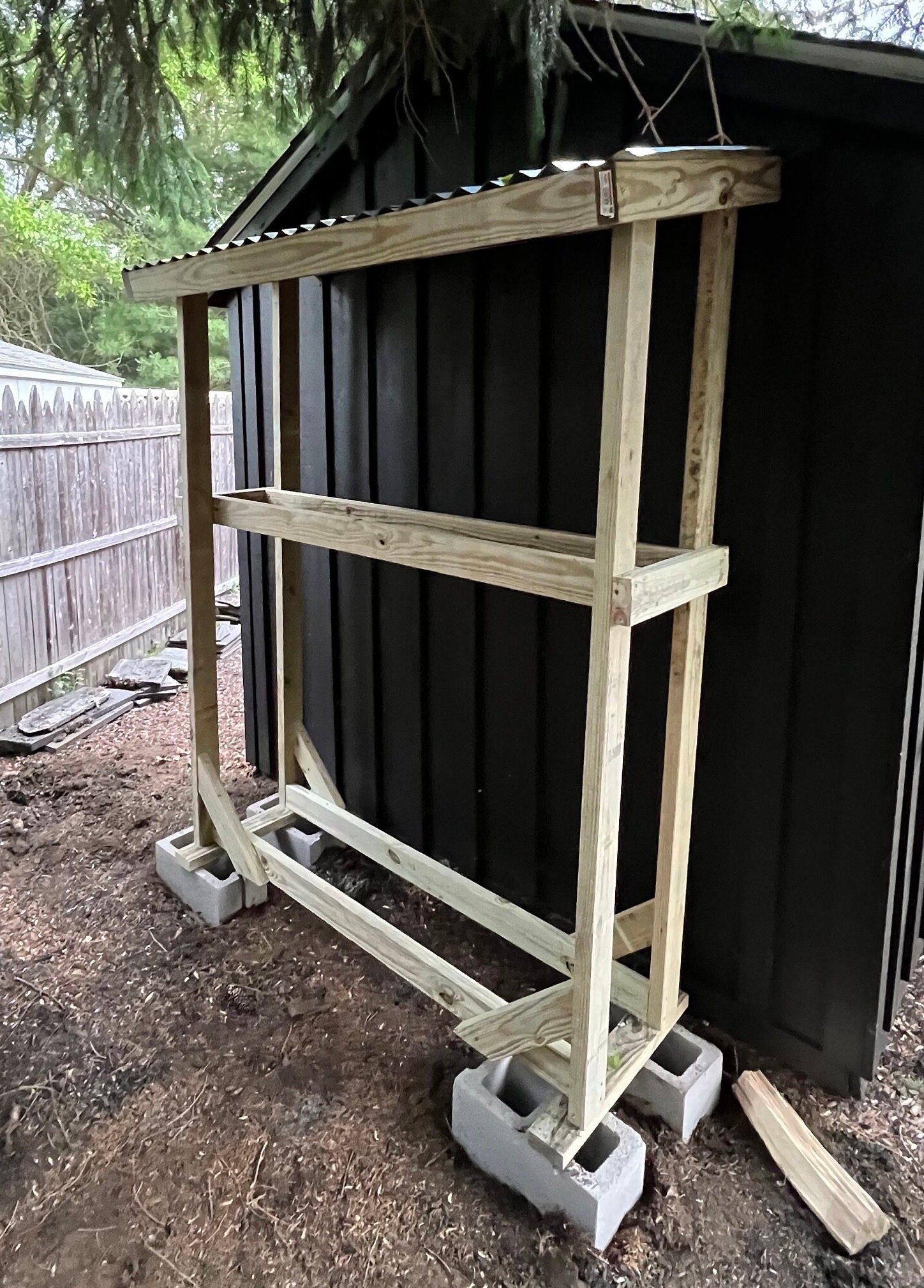 Firewood Storage Shed Rack Plans (7ftx3ftx5ft) DIY Woodworking Easy ...