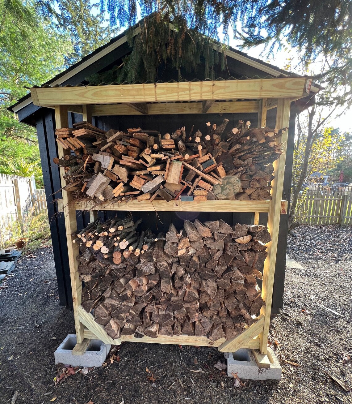 Firewood Storage Shed Rack Plans (7ftx3ftx5ft) DIY Woodworking Easy ...