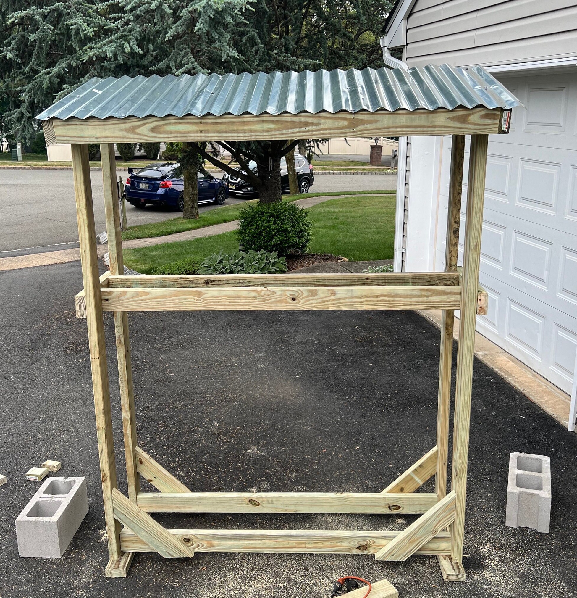 Firewood Storage Shed Rack Plans (7ftx3ftx5ft) DIY Woodworking Easy ...