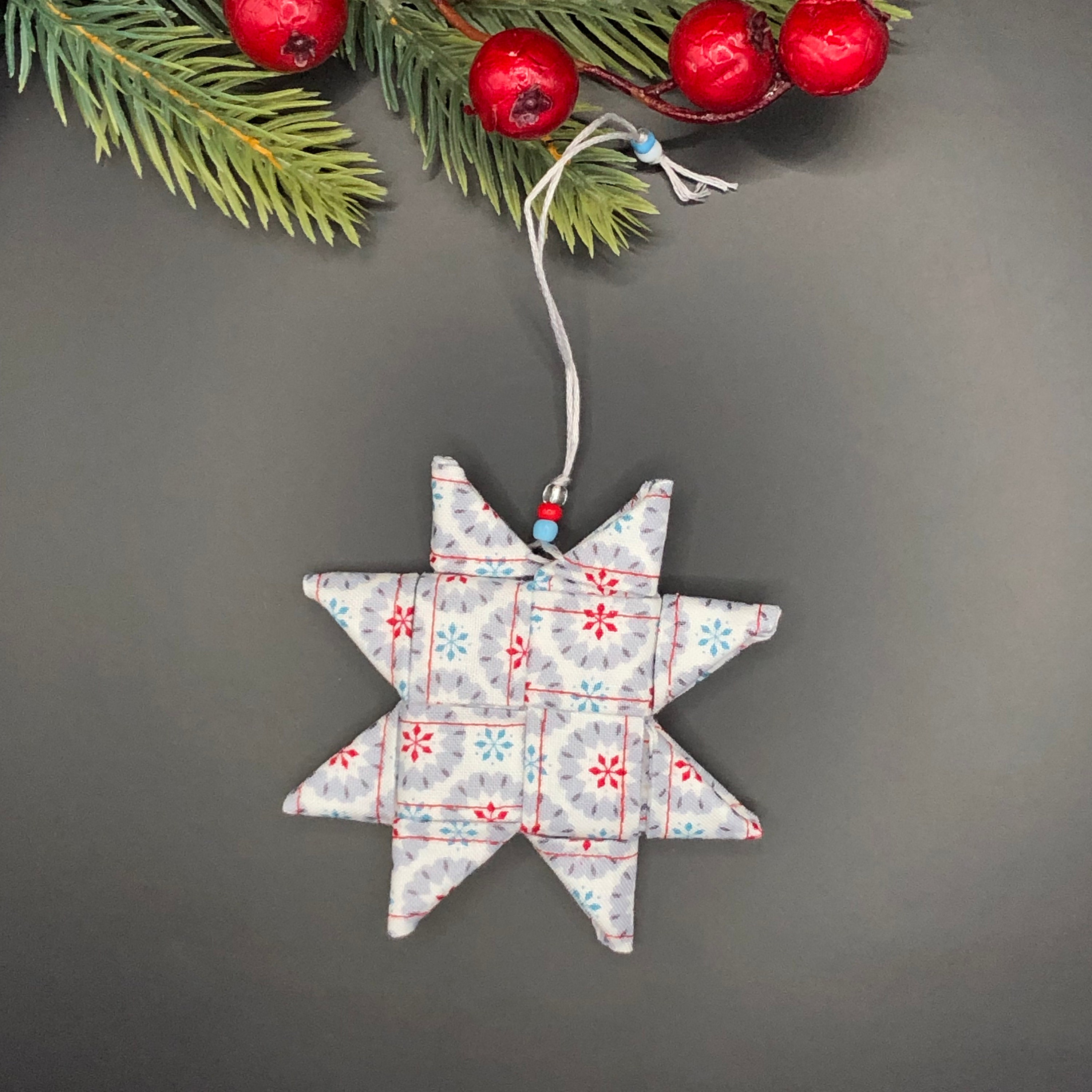 Scandinavian Star - Charming, Handcrafted Fabric Ornament or Gift ...