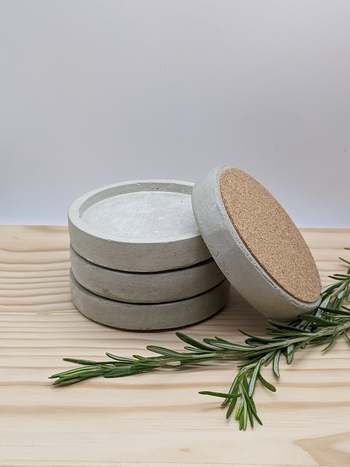 Concrete Coaster set of 4 - Etsy