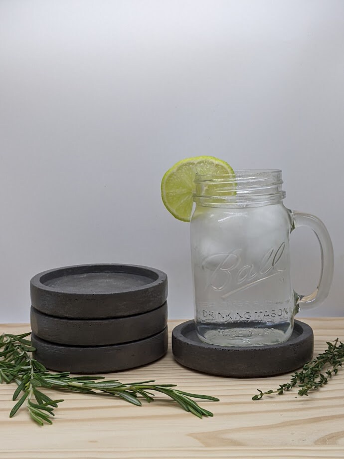 Concrete Coaster set of 4 - Etsy