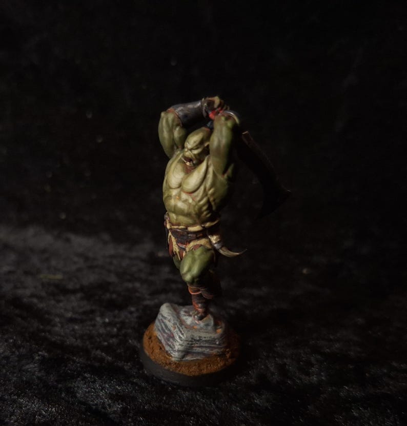 Painted Orc Warrior - Role Playing Dnd Miniature - Etsy