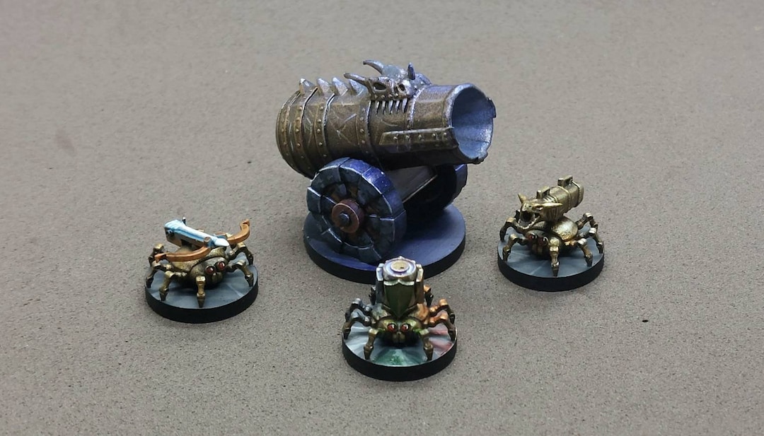 8K Eldritch Cannon Constructs X 4 - Role Playing Dnd Resin Miniatures (unpainted) - Etsy
