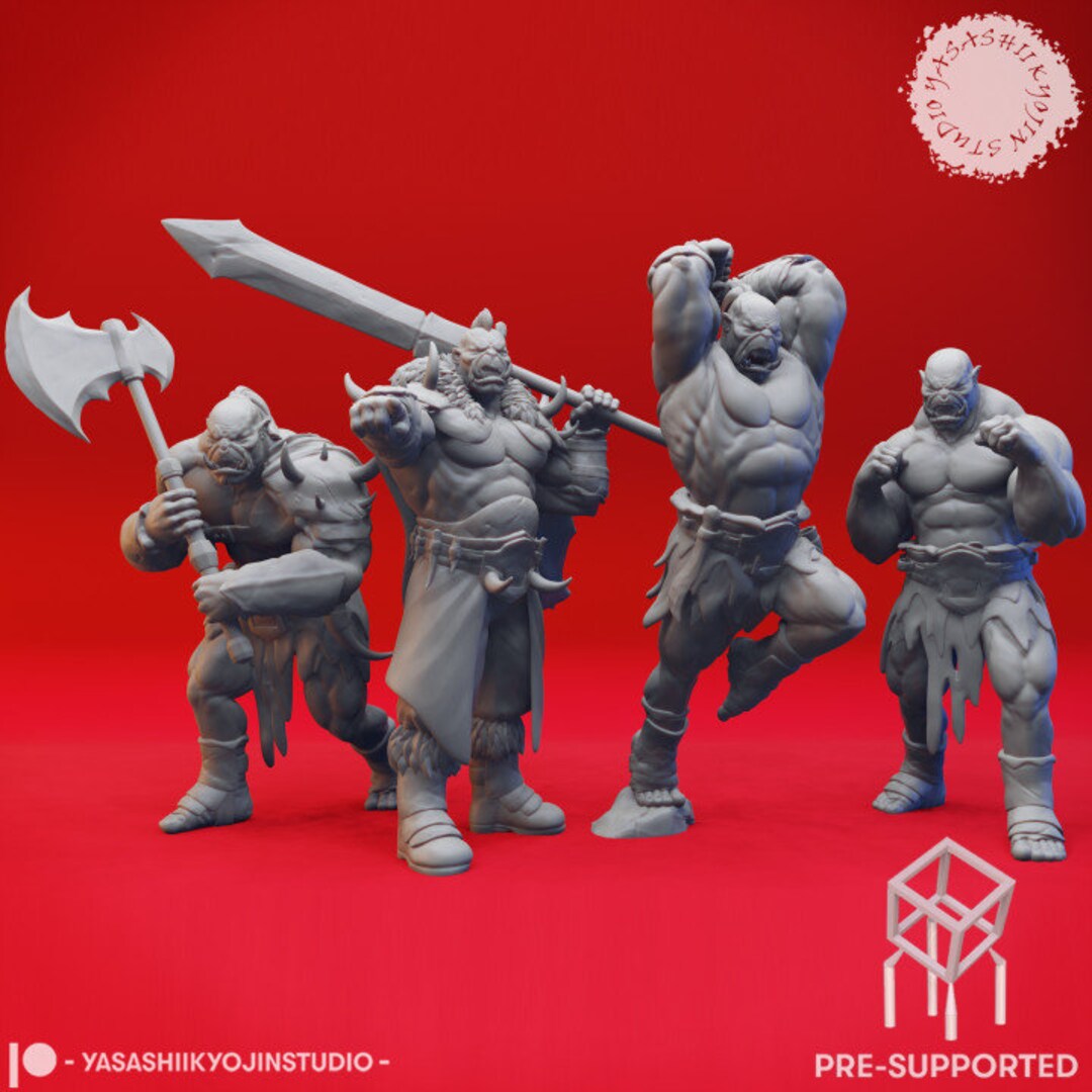 8K Clan of Orcs Yasashii Kyojin Studio Role Playing Dnd Miniature - Etsy