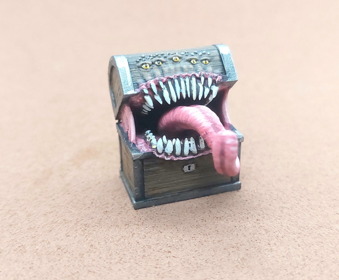 Painted Chest Mimic 2 Figures Role Playing Dnd Miniature - Etsy UK