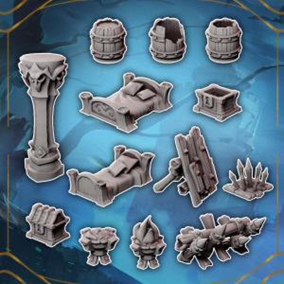 8K Dungeon Props Furniture Galaad Miniatures Role Playing Dnd Miniature ...