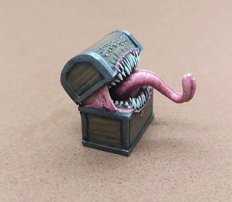 Painted Chest Mimic 2 Figures Role Playing Dnd Miniature - Etsy UK