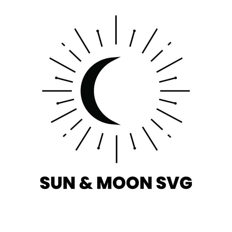 SUN & MOON Design SVG Celestial, Digital Drawing, Svg, Png, Adobe ...