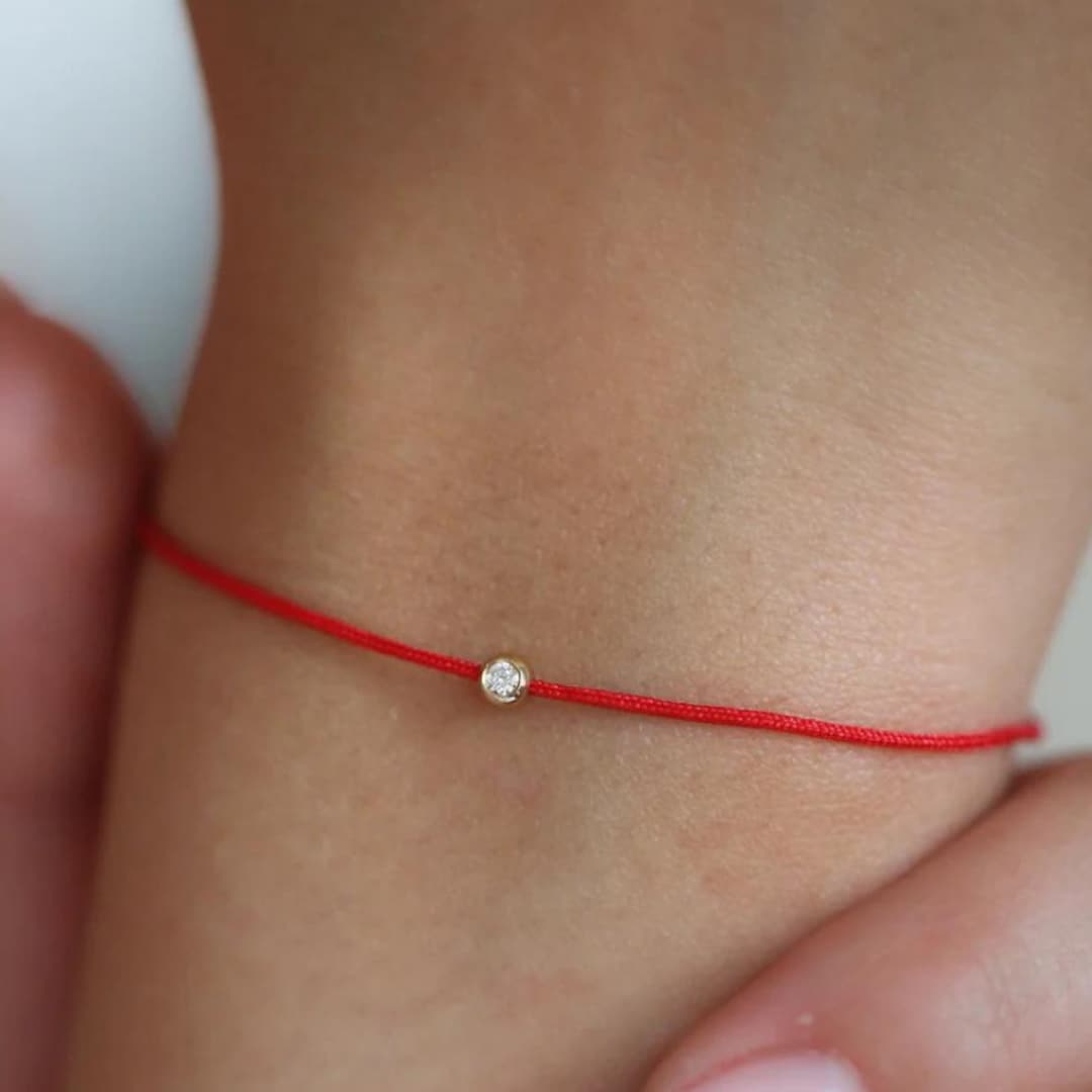 Thread Bracelet With Diamond,bracelet Made of High-quality Black Thread ...