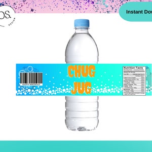 Gamer Chug Labels Printable Labels [INSTANT DOWNLOAD] -gamer Water 16oz ...
