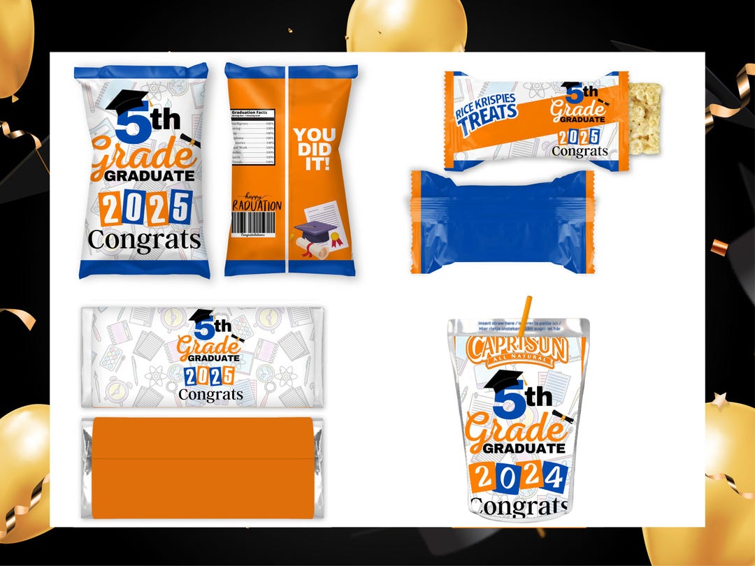 5th Grade Graduate Bundle Treat | Graduation Chip Bag | Graduation ...