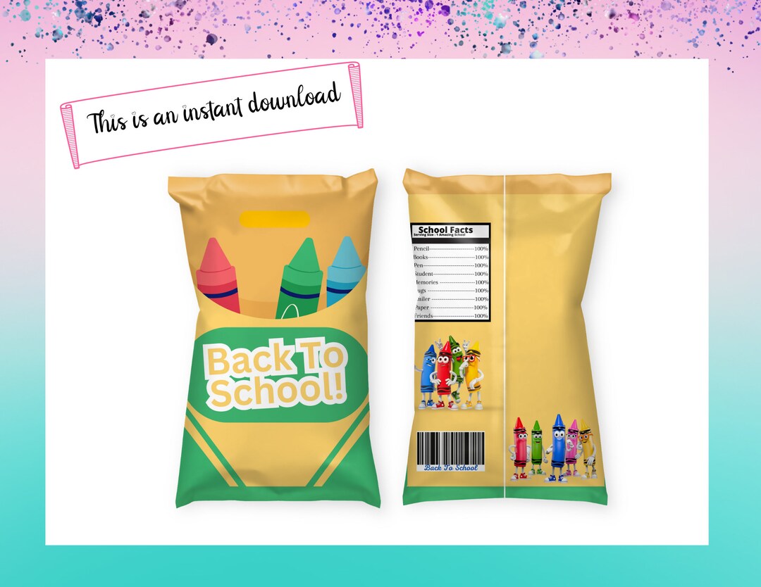 Back to School Chip Bag - Back to School Chip Bag - Back to School ...