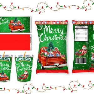 Merry Christmas Bundletreat - Chip Bag-christmas Chip Bag -holiday ...