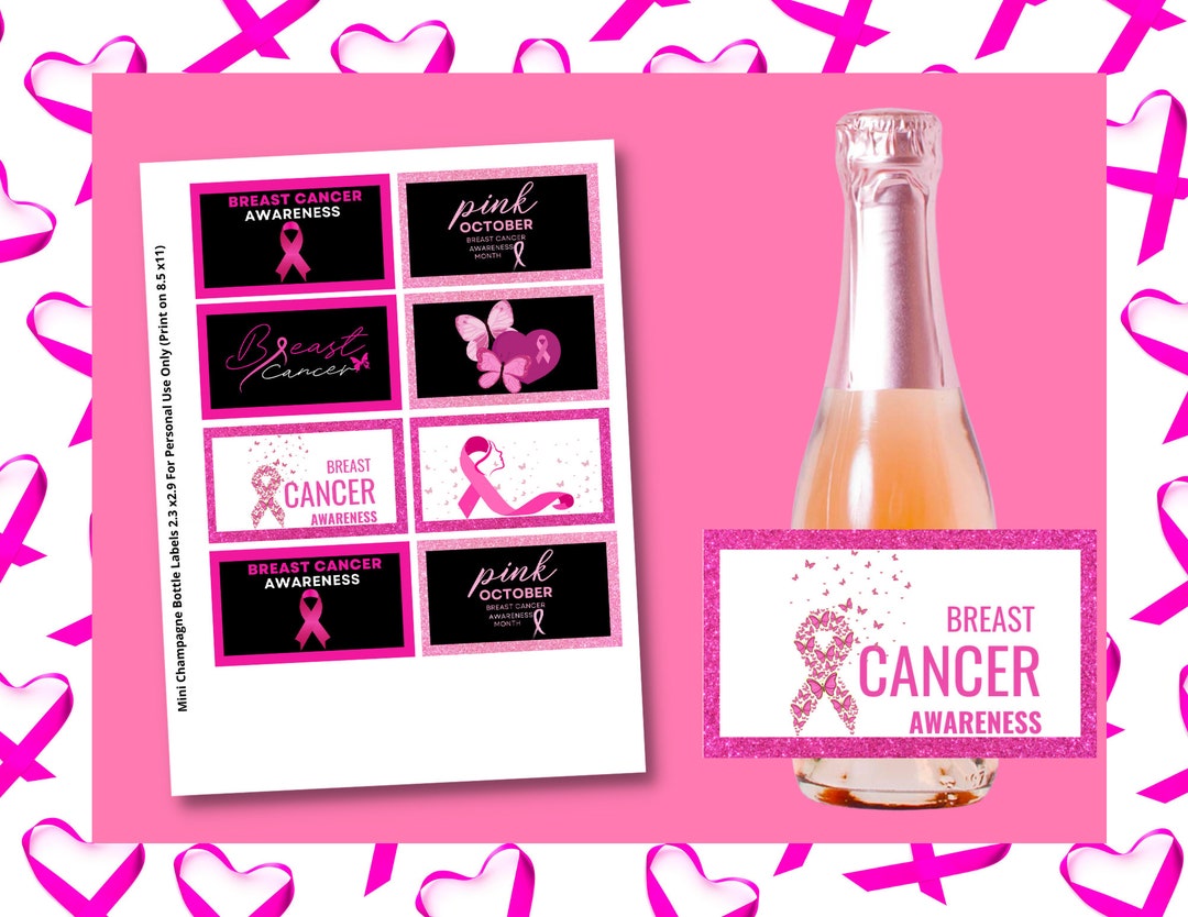 Breast Cancer Awareness Mini Champagne - Breast Cancer Mini Champagne ...