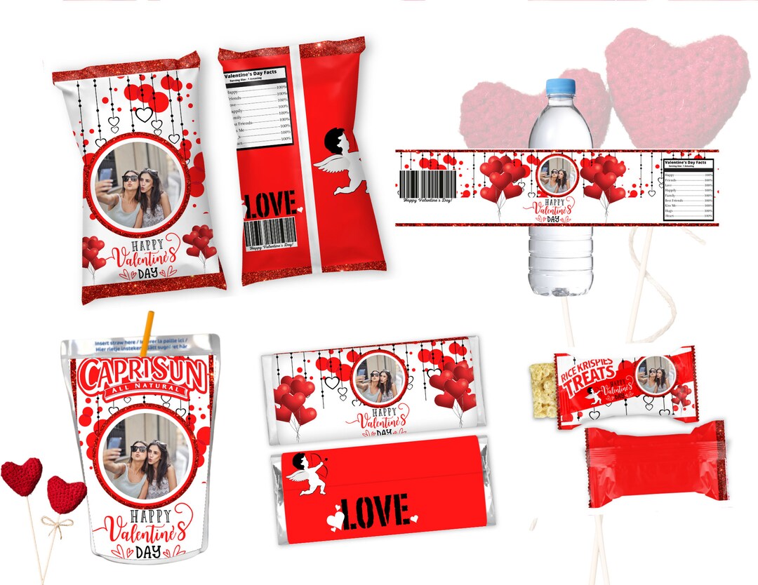 Valentine's Day Bundle Treat Valentine's Day Chip Bag Valentine's Day ...
