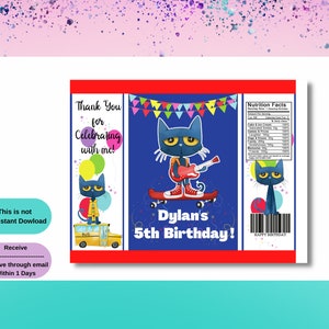 Blue Cat Inspiration Birthday Bundle | Pete Cat Party | Kids Birthday ...