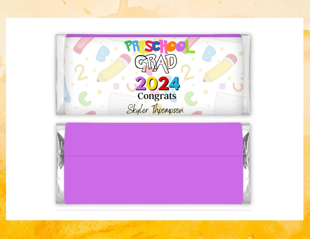 Pre K Wrappers Labels , Printable Templates, Graduation Candy Bar ...