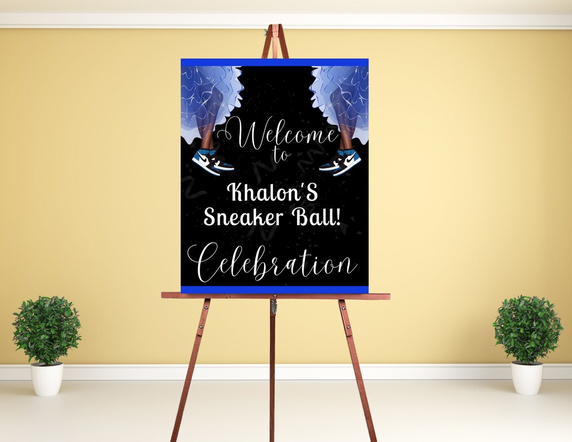 Sneaker Ball Welcome Sign Sneaker Ball Birthday sneaker - Etsy