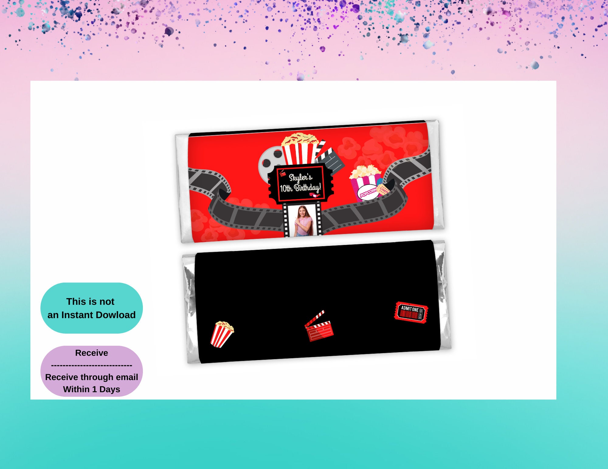 Movie Night Candy Bar Movie Template Movie Party Favors - Etsy Australia