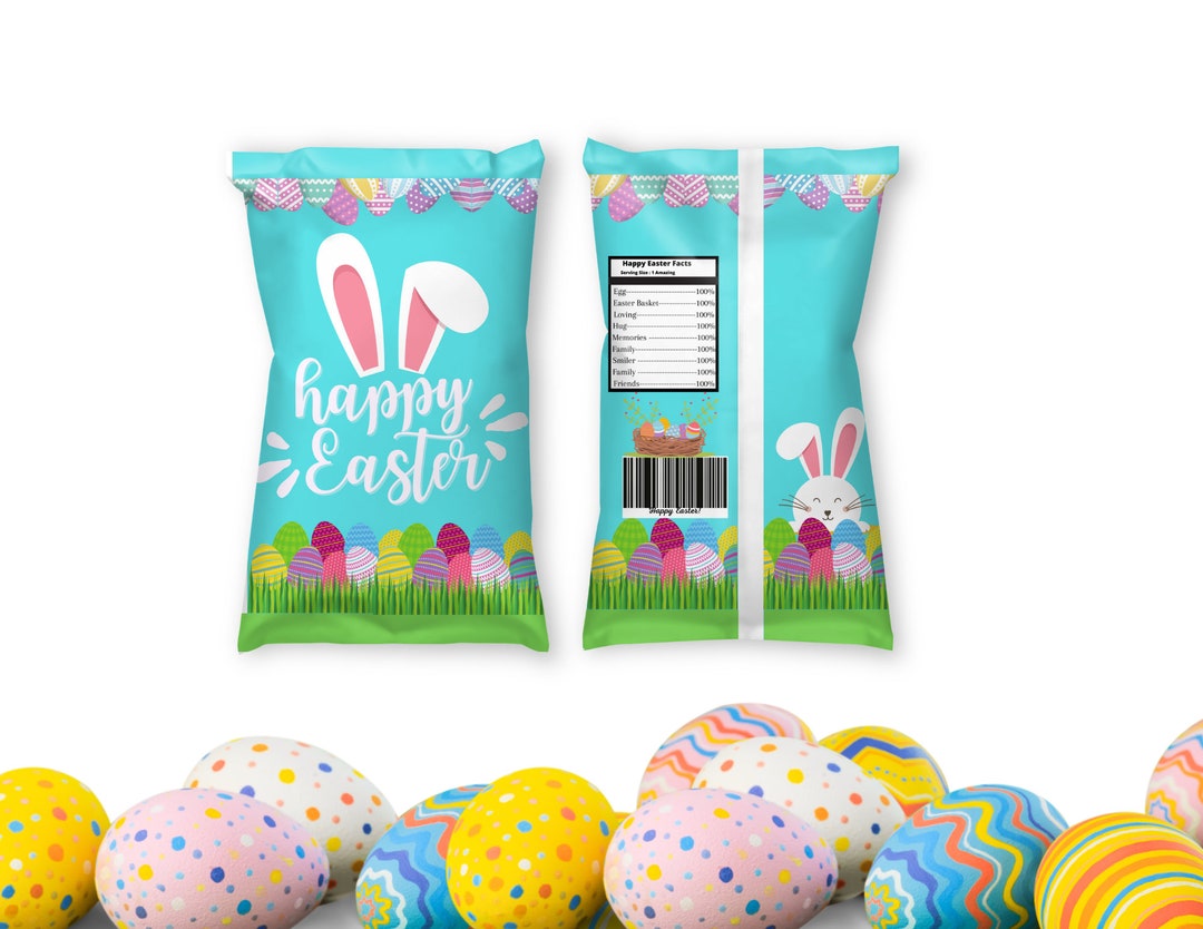 Easter Chip Bag - Easter Template - Easter Party Favors - Easter Party ...