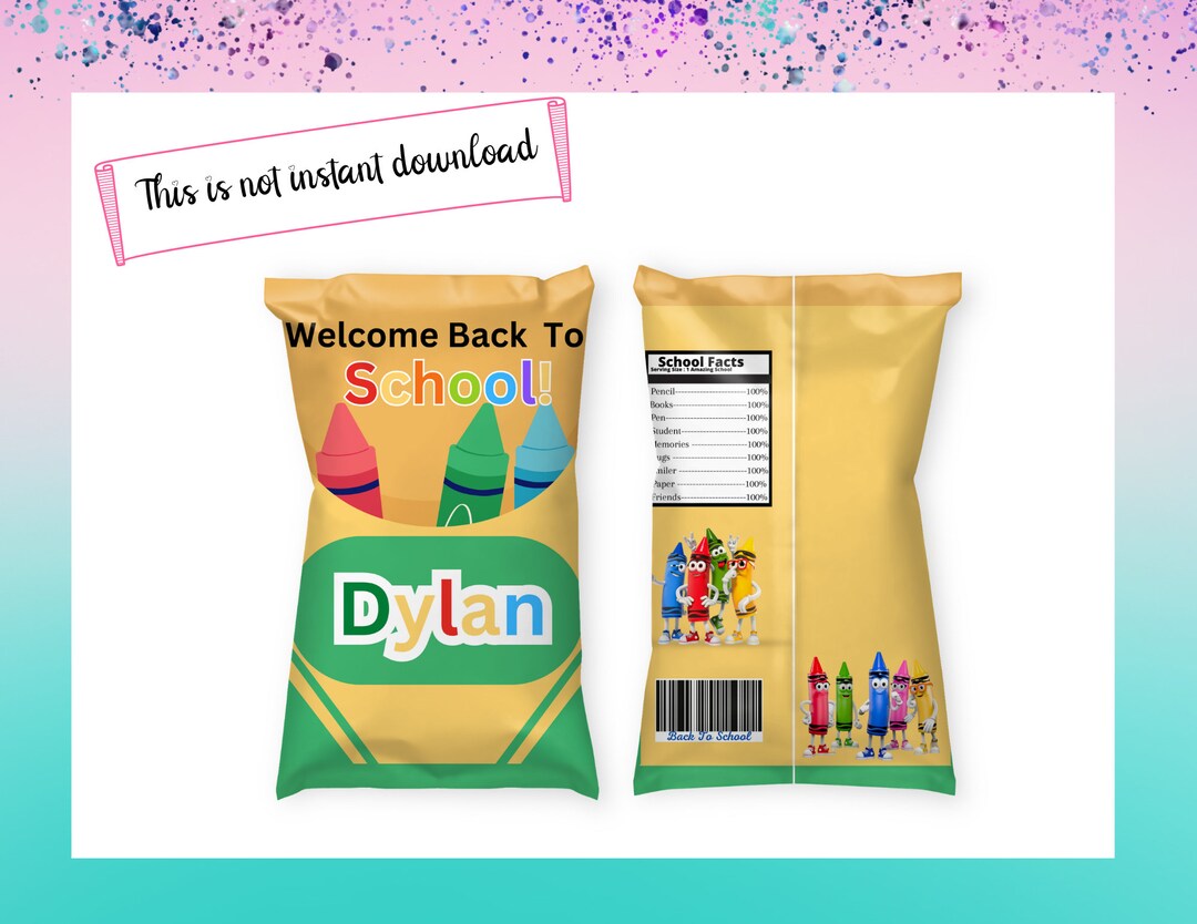 Back to School Chip Bag - Back to School Chip Bag - Back to School ...