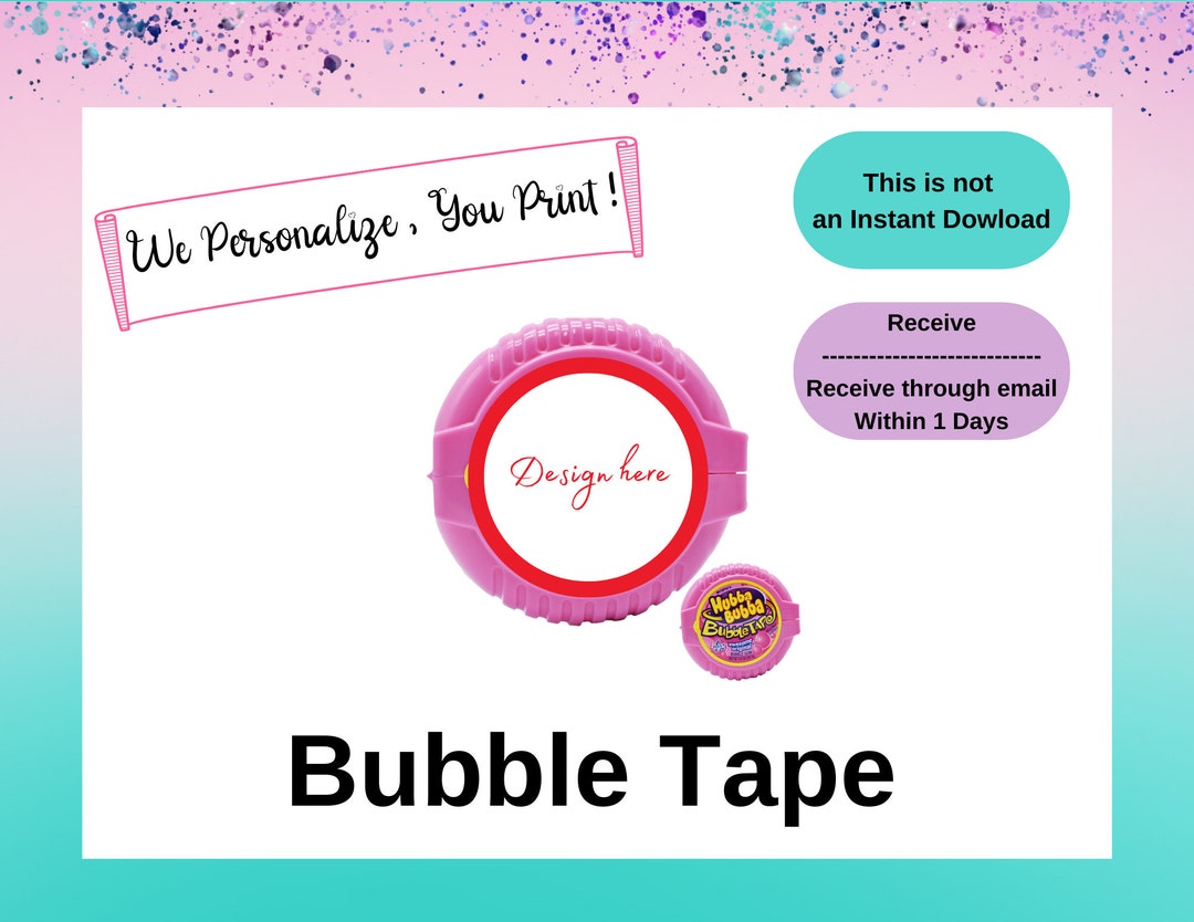 Custom Bubble Tape Labels, Party Favors Custom , Custom Any Desing ...