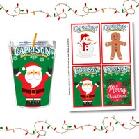 Open Christmas Favor Box & Favor Wraps: Printable, Christmas Themed ...
