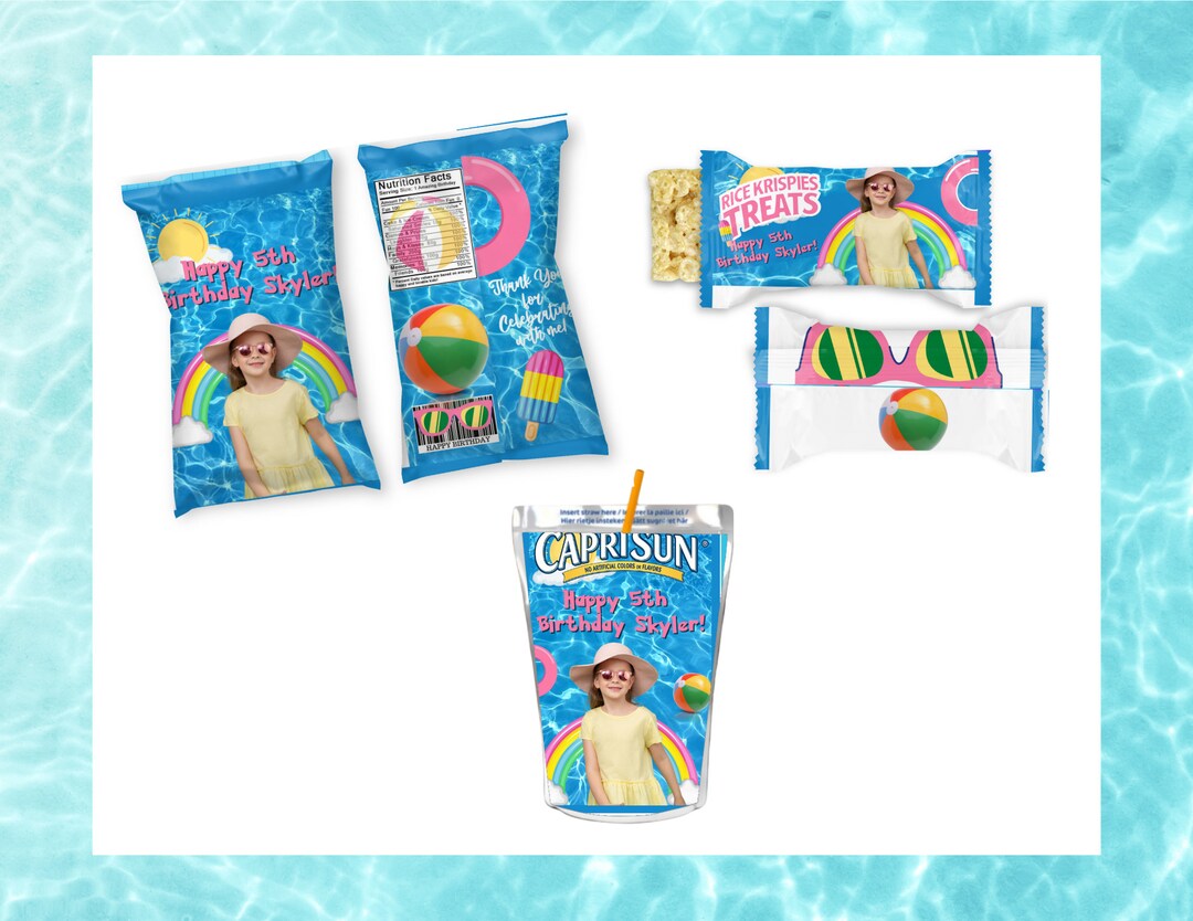 Pool Party Bundle Labels-pool Candy Bar summer Birthday-pool Party ...