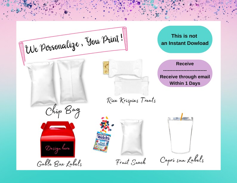 Custom Bundle Treat Label, Party Favors Custom , Custom Any Desing ...