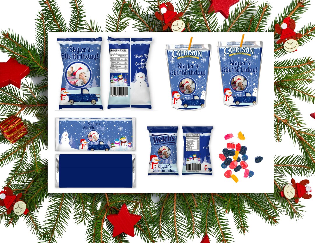 Christmas Bundle Treat Labels -printable Xmas Party -christmas Chip Bag ...