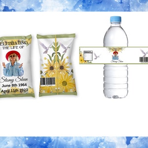 Funeral Bundle Treat Labels , Funeral Chip Bag, Water Bottle Labels ,in ...