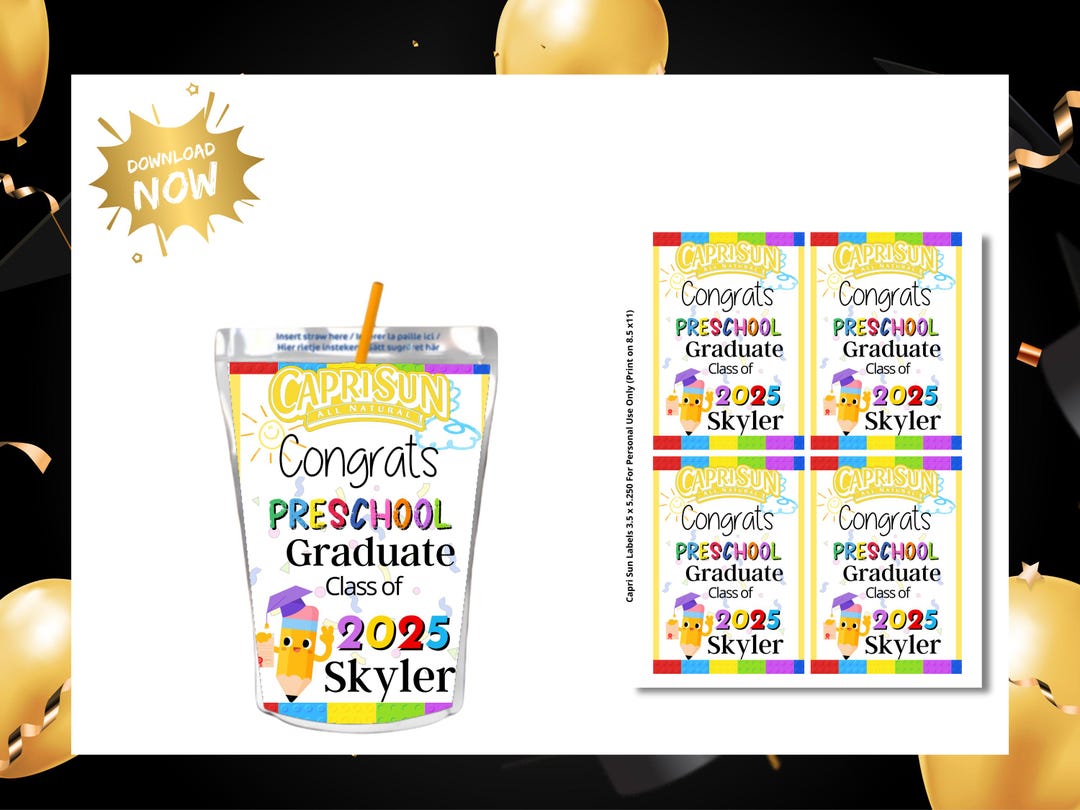 Preschool Graduation Juice Punch , Printable Templates Grad, Kids ...