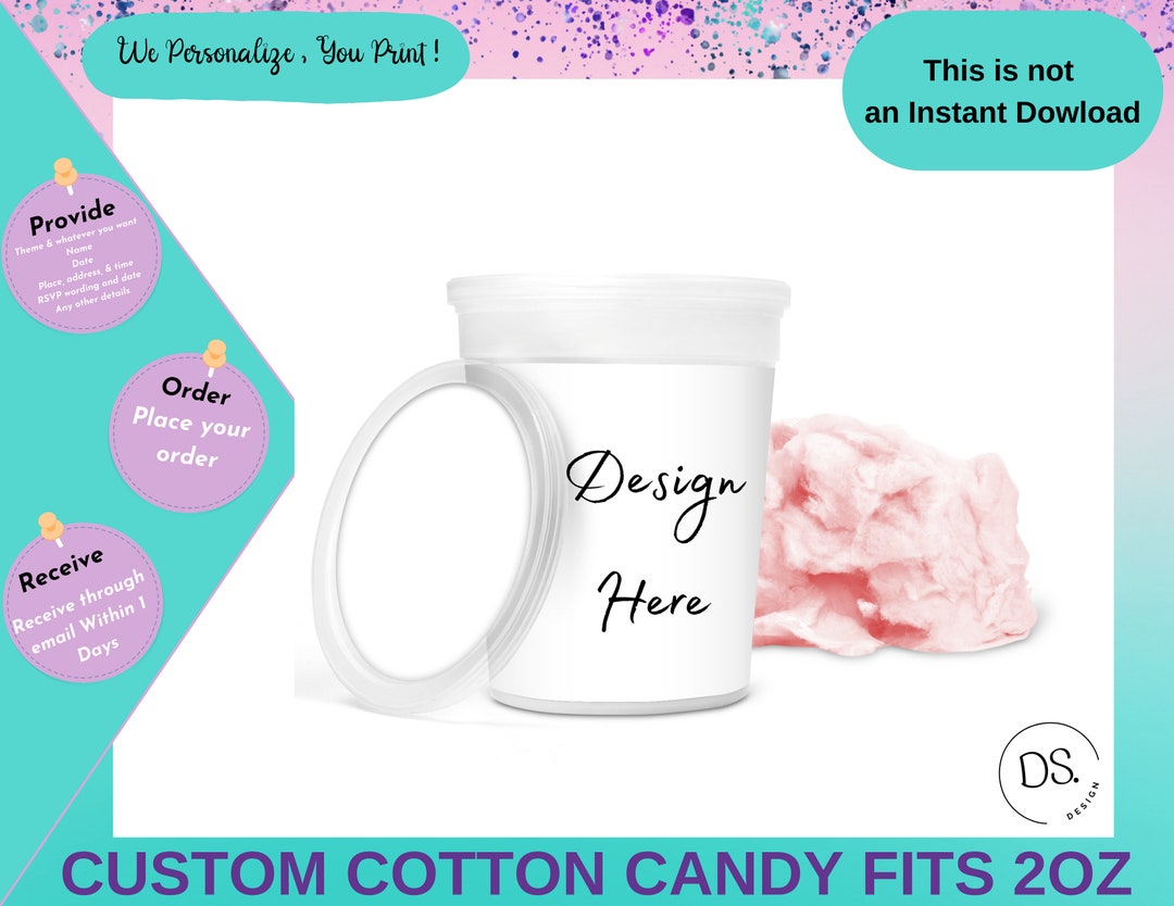 Custom Cotton Candy 2oz - Party Favors Custom - Custom Any Desing - Any ...
