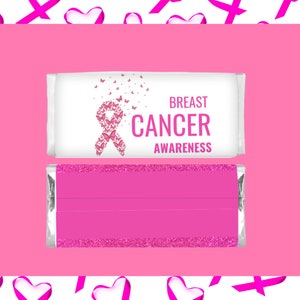 Breast Cancer Awareness Chocolate Bar 1.55oz- Breast Cancer Candybar - Cancer Awareness- Pink ...