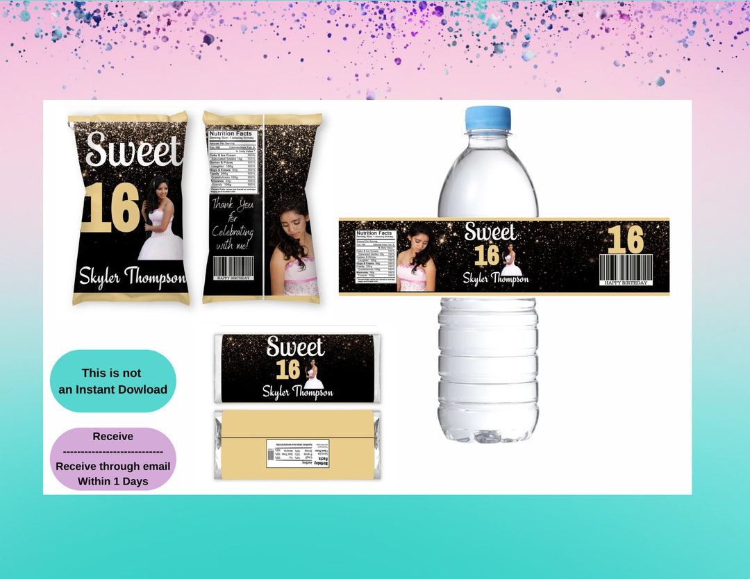 Sweet Sixteen Party Bundle Sweet Sixteen Chip Bag Sweet Sixteen ...